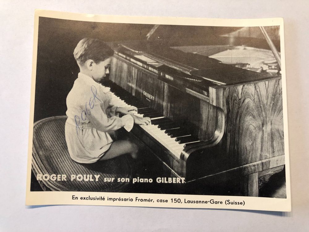 Lausanne - Roger Pouly sur son piano Gilbert Werbekarte | Kaufen auf ...