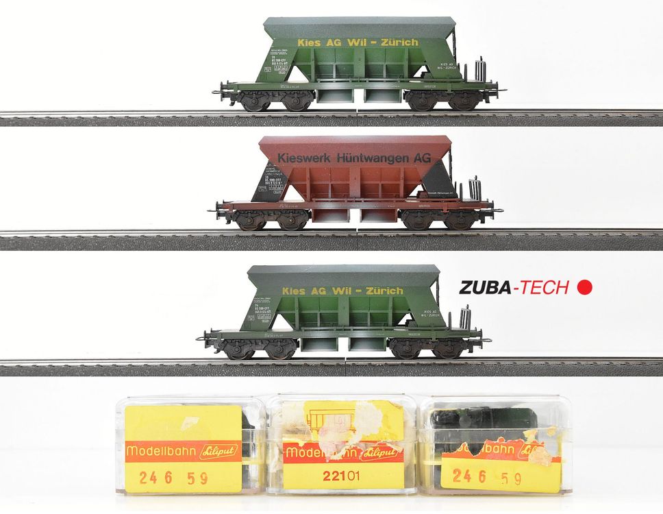 Liliput 3x Weiacher Kieswagen der SBB H0 GS mit OVP (Gebraucht) in St. Gallen für CHF 36 – mit ...