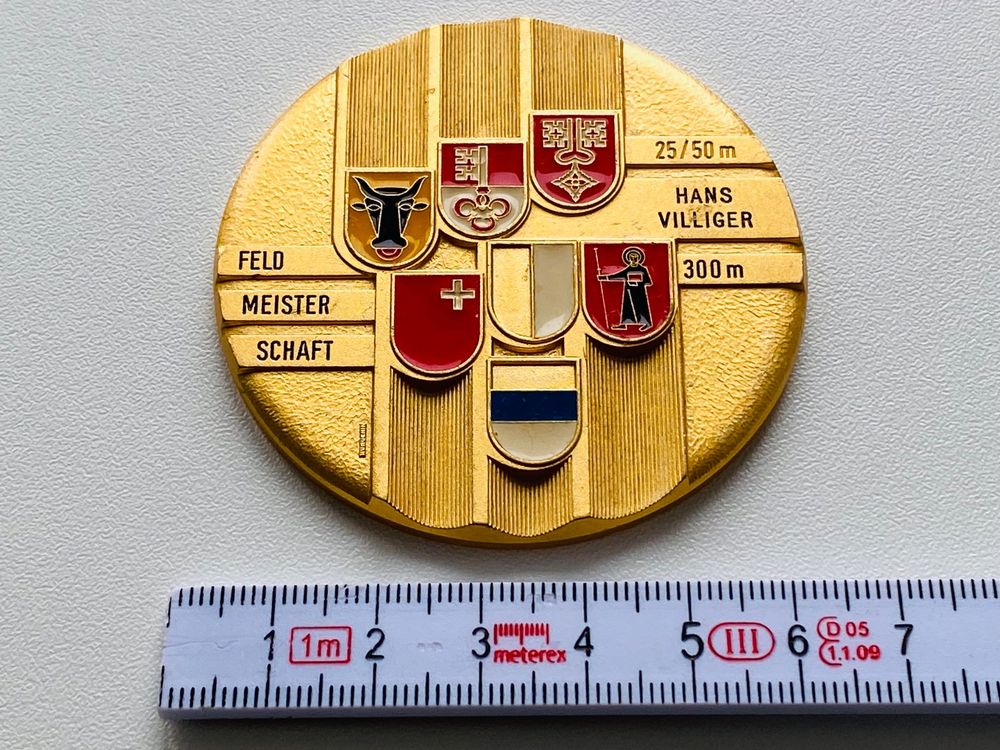 Gold Auszeichnung Feldmeisterschaft riesige Medaille 107 gr (Gebraucht ...