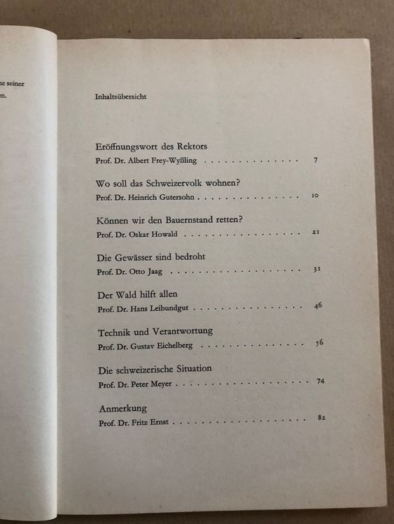Arthur Rohn: Die Zukunft von Feld, Wald und Wasser 1958 (Gebraucht) in ...