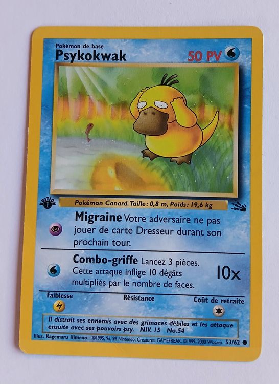 Carte Pokémon Psykokwak 53/62 Edition 1 FR 2000 (Gebraucht) in Les ...
