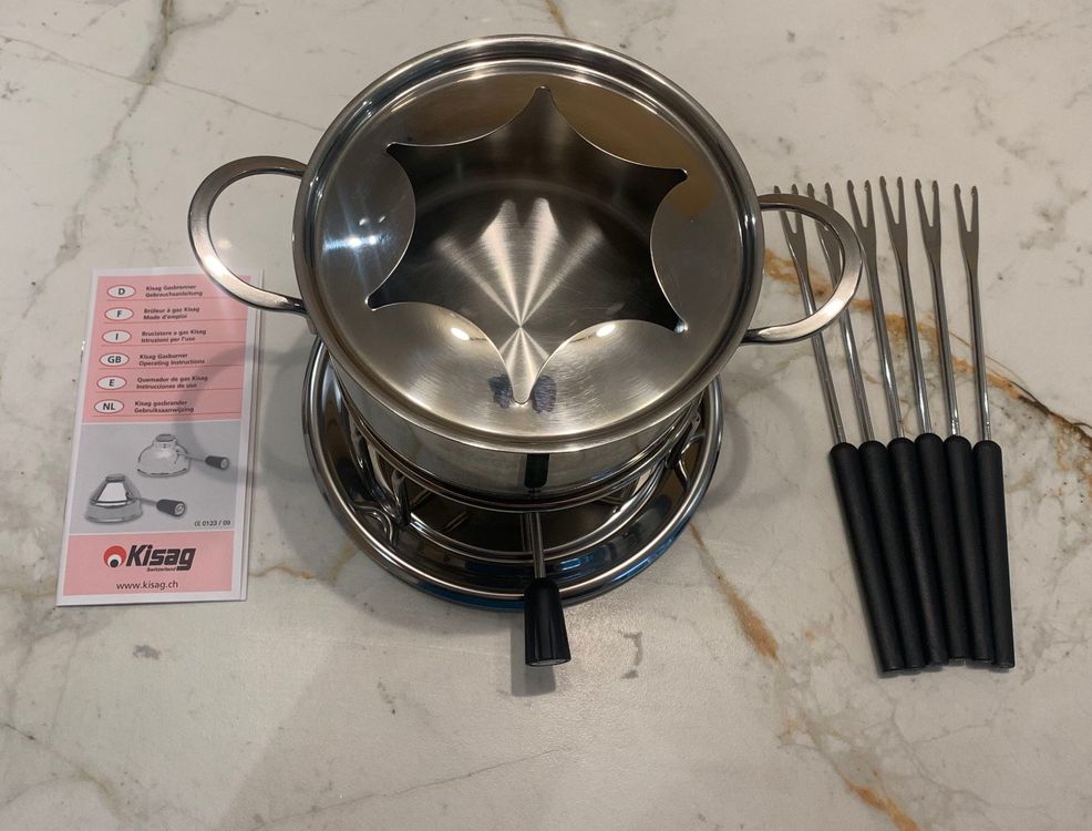 Kisag - Fondue-Set with safety gasburner | Kaufen auf Ricardo