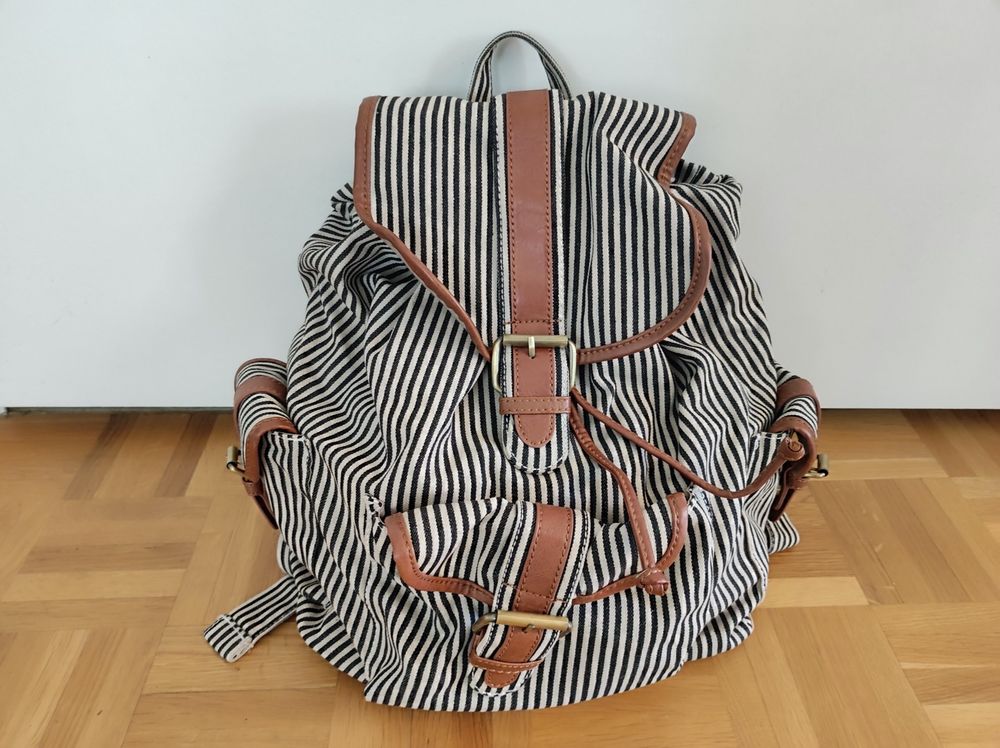 Gestreifter Stoff Rucksack | Kaufen auf Ricardo