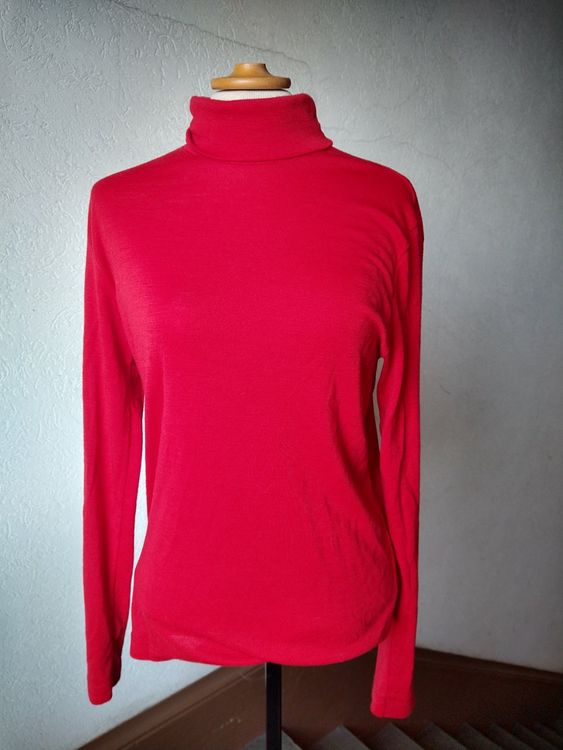 Pull fin col roulé rouge en laine (Gebraucht) in Lausanne für CHF 20 ...
