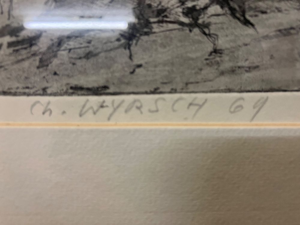 Charles Wyrsch, Radierung 1969 (Gebraucht) in Wetzikon ZH für CHF 50 – mit Lieferung auf Ricardo ...
