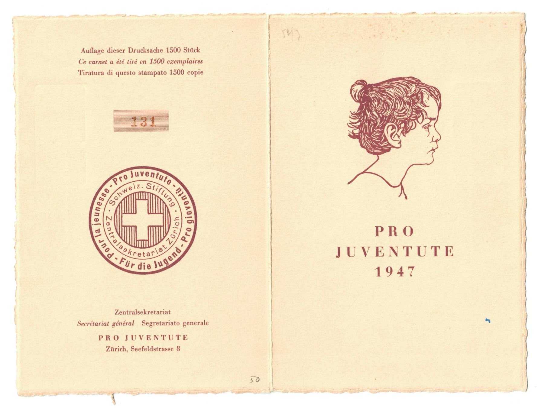 PJ 1947, Geschenk-Folder, ET 01.Dez. + Serie **, Nr. 131 (Gebraucht) in ...