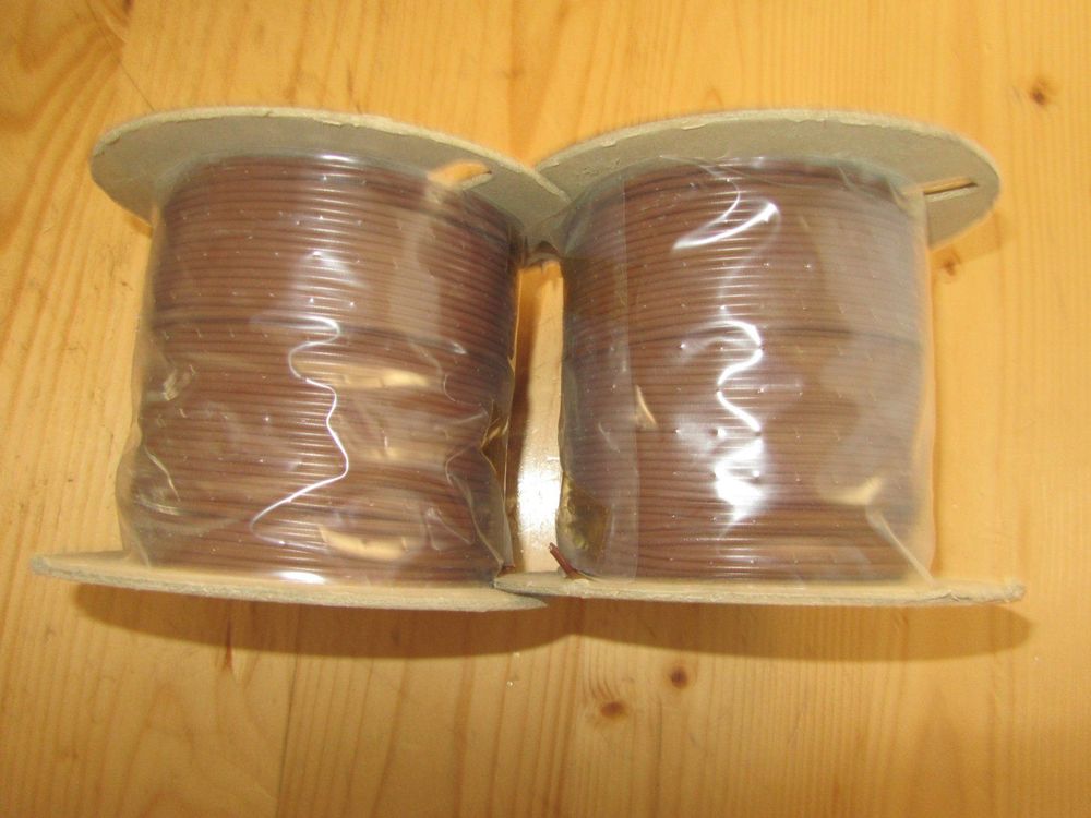 Litze 0.5mm2 braun, 2 Rollen !!!! (Neu (gemäss Beschreibung)) in ...