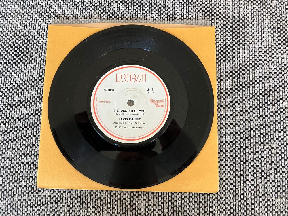 Elvis Presley / Single The Wonder of You / UK Promo (Gebraucht) in ...