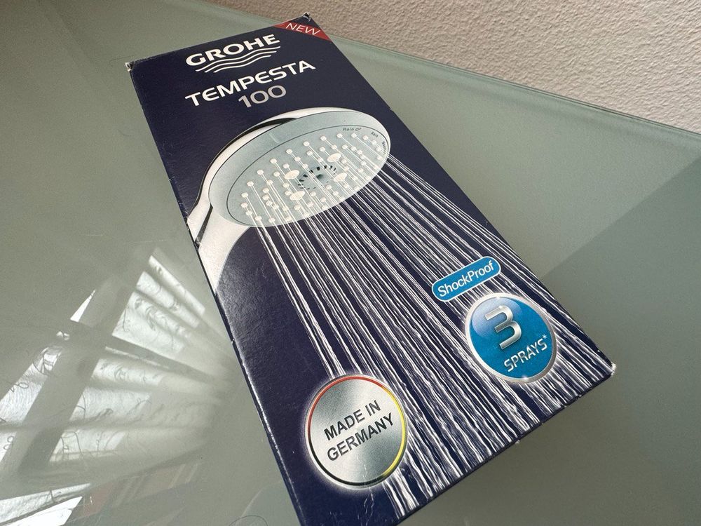 GROHE Tempesta 100 Handbrause, 3 Strahlarten Duschkopf, neu (Neu und ...