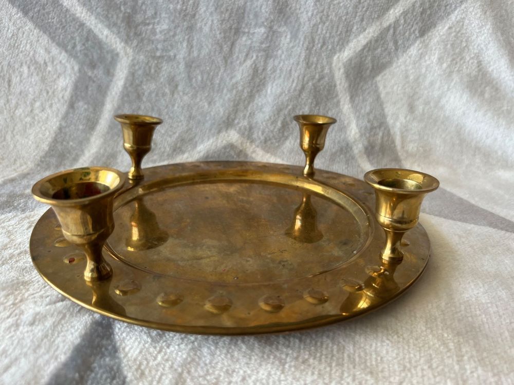 Vintage Messing Kerzenhalter | Kaufen auf Ricardo