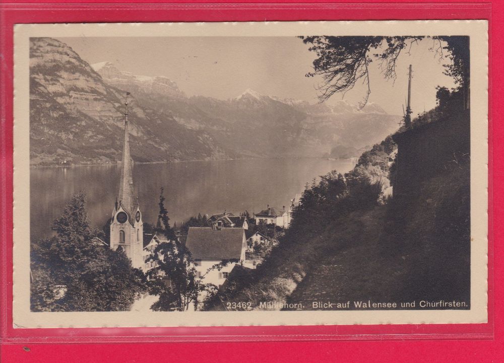 MÜHLEHORN, BLICK AUF WALENSEE UND CHURFIRSTEN, 31.3.1915 | Kaufen auf Ricardo
