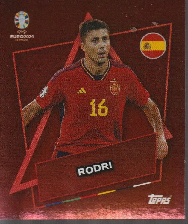 EURO 2024 Topps sticker Star Player Foil rare RODRI ESP SP (Neu (gemäss ...