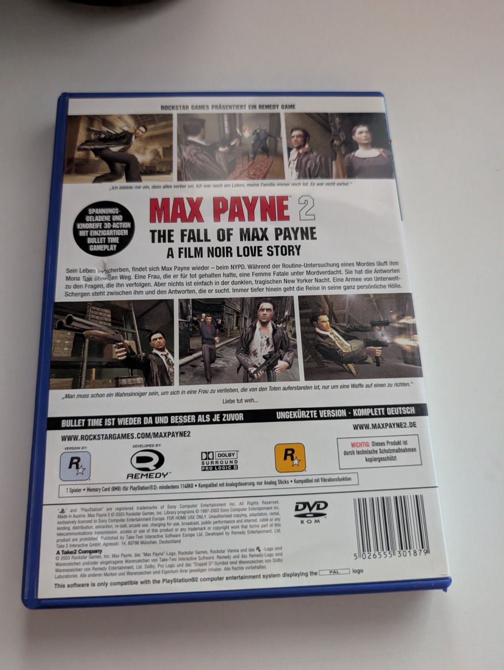 Max Payne 2 The Fall of Max Payne - PS2 Playstation 2 Game (Gebraucht ...