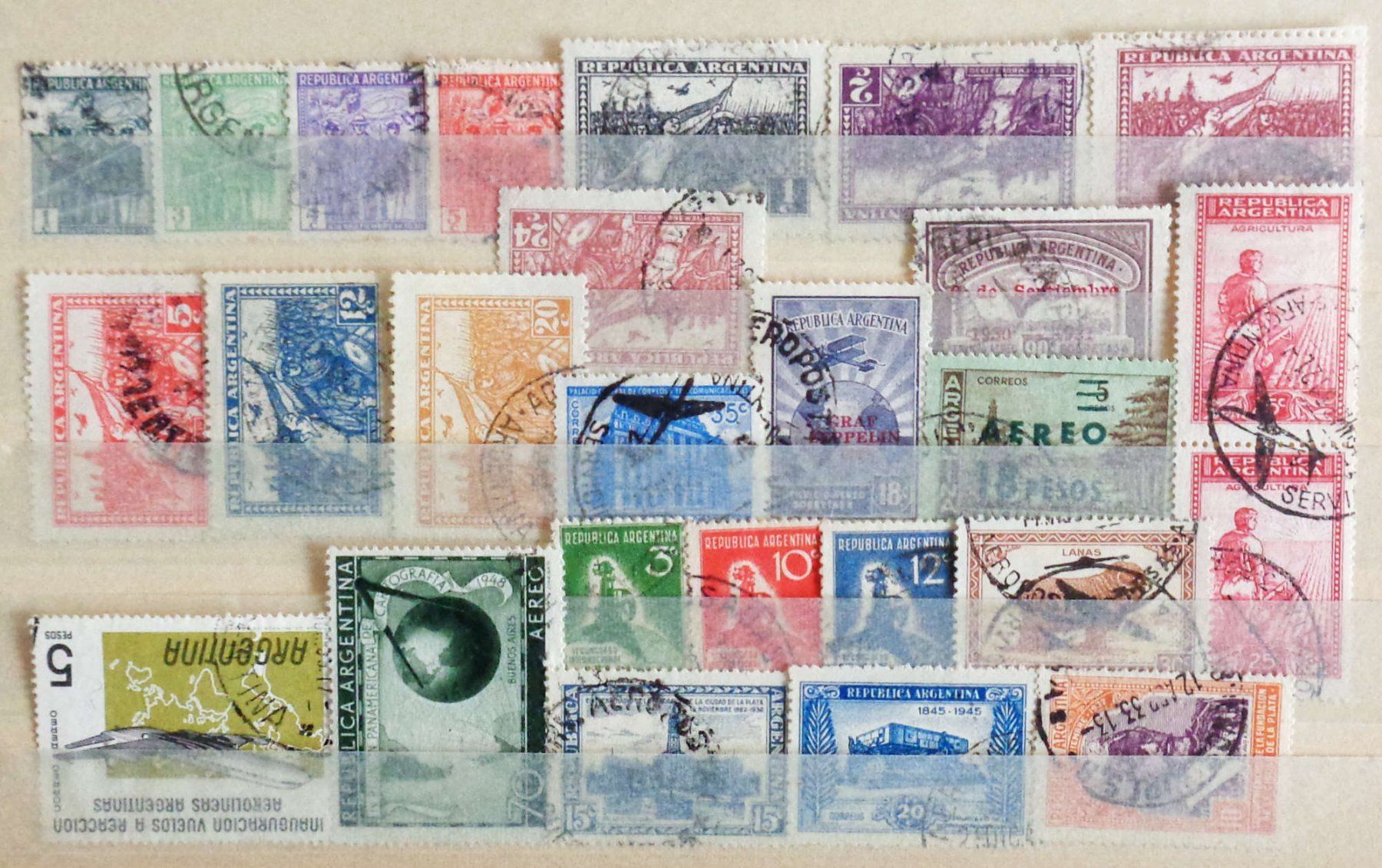ARGENTINA: Sammlung gestempelter Marken, 7 Fotos (Gebraucht) in Le ...