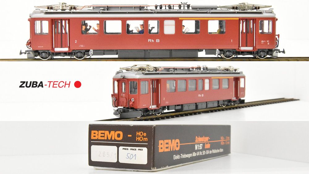 Bemo 1265/1 Triebwagen ABe 4/4 der RhB H0m Analog mit OVP | Kaufen auf ...
