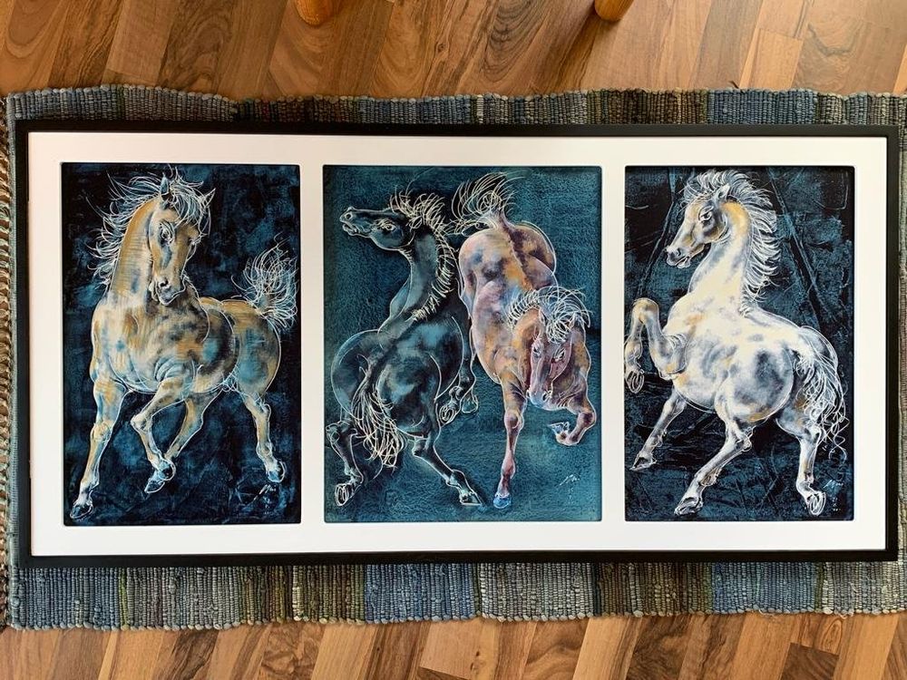 Triptychon der Pferde von Hans Erni (1285/2001) (Gebraucht) in Mettmenstetten für CHF 50 – nur ...