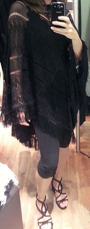 NEU Maje Poncho Spitzen Fransen zu Nile Free People NP 450 (Neu und ...