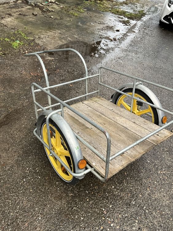 Velo Anhänger silber gelbe Räder, innenrahmen l90,b70, h31 | Kaufen auf ...
