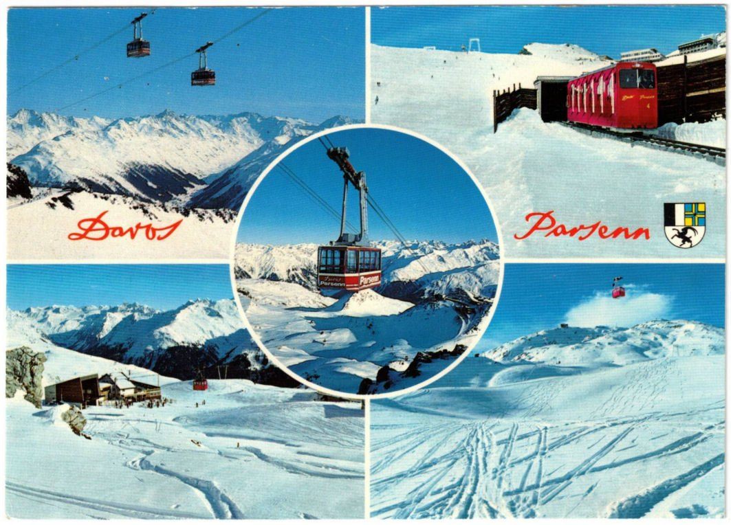 Davos - 5 Bild AK Parsenn (Gebraucht) in Binningen für CHF 1 – mit ...