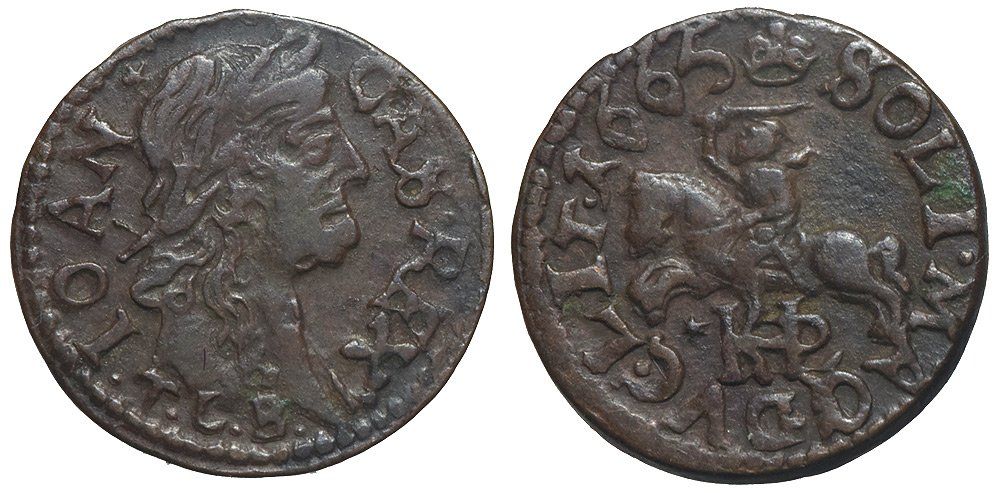 b- Litauen, Solidus 1665 TLB, Vilnius (Usato) a Chiasso per CHF 39 ...