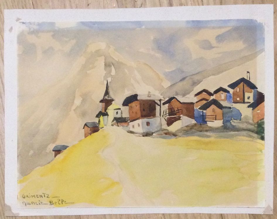 Antike Bündner Landschaft Aquarell Unleserlich Signiert (Gebraucht) in Root für CHF 5 – mit ...