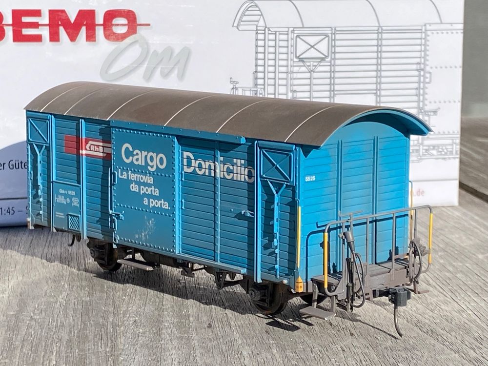 RhB Bemo 0m 9484 125 Gbk-v 5525 gedeckterGüterwagen gealtert | Kaufen ...