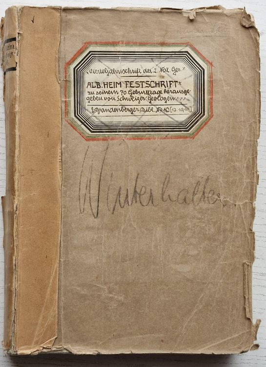 Albert Heim: Festschrift zu seinem 70. Geburtstag (1919) (Gebraucht) in ...