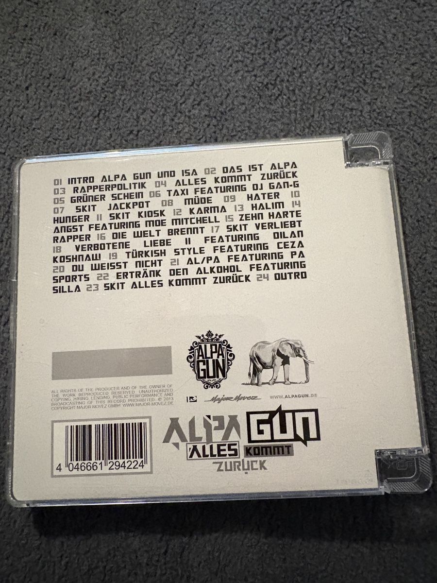Alpa Gun - Alles kommt zurueck CD, Top Zustand! Selten rap (Gebraucht ...