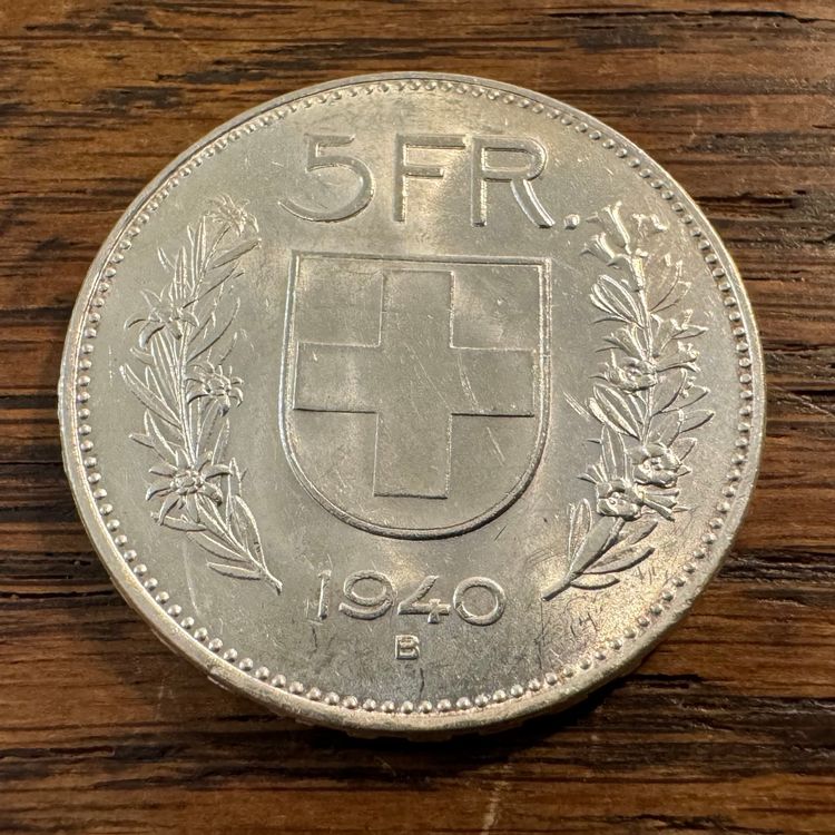 5 Franken Silber 1940 Erhaltung | Kaufen auf Ricardo
