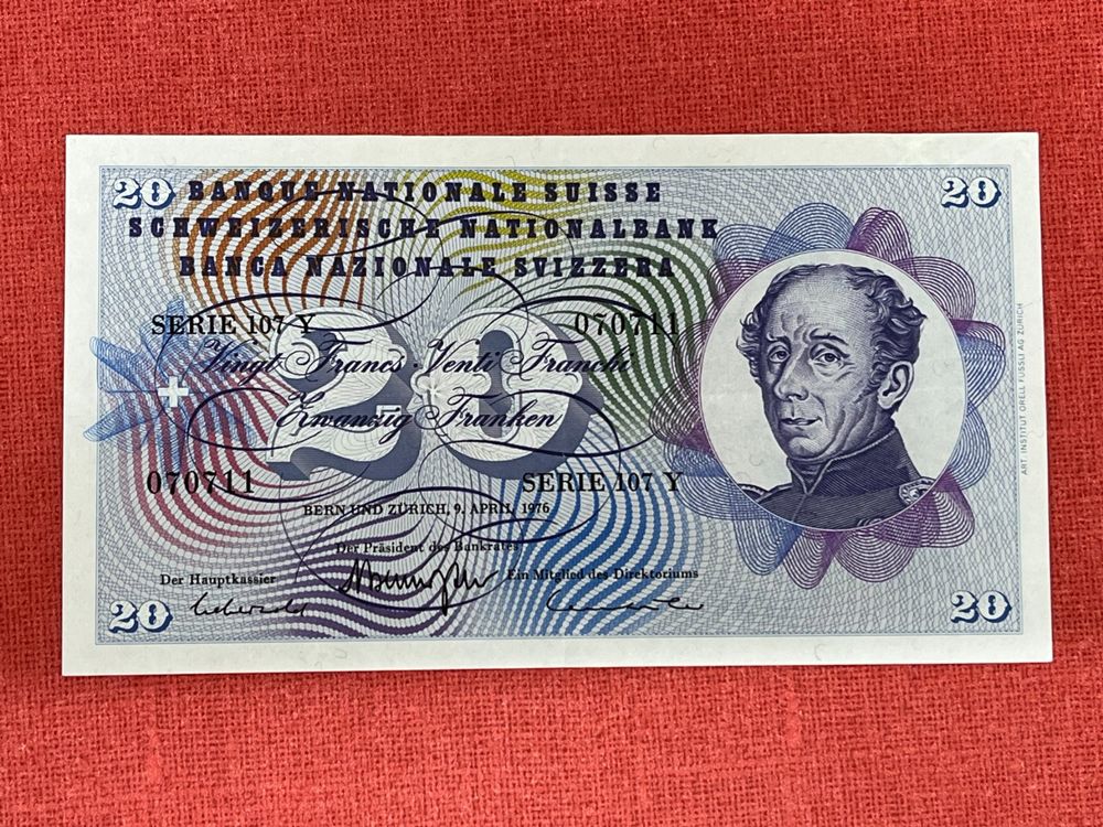 20 Banknote 9.April 1976 wenig gebrucht TOP (Gebraucht) in Ormalingen für CHF 11.95 – mit ...