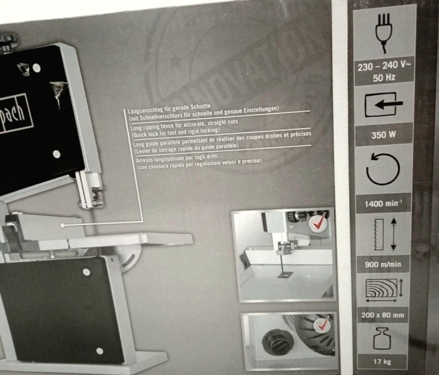 Bandsäge Scheppach Typ HBS20 Black Edition | Kaufen auf Ricardo