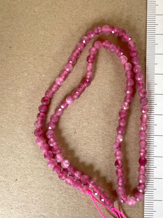 Turmalin rosa Strang für feine Halskette 4mm 38cm | Kaufen auf Ricardo