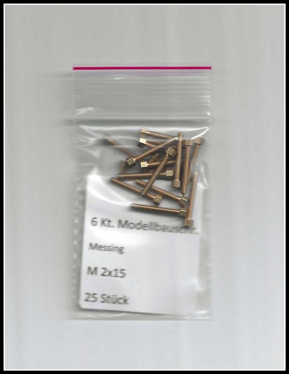 25 Stück Modellbauschrauben 6 Kt. MS M 2x15 | Kaufen auf Ricardo