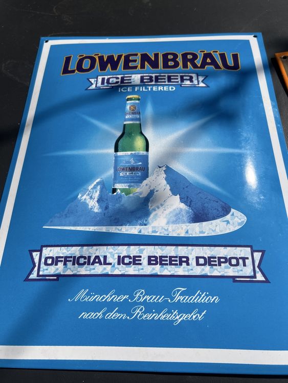 Löwenbräu Ice Beer - seltenes Emailschild 96/384 Top! (Gebraucht) in ...