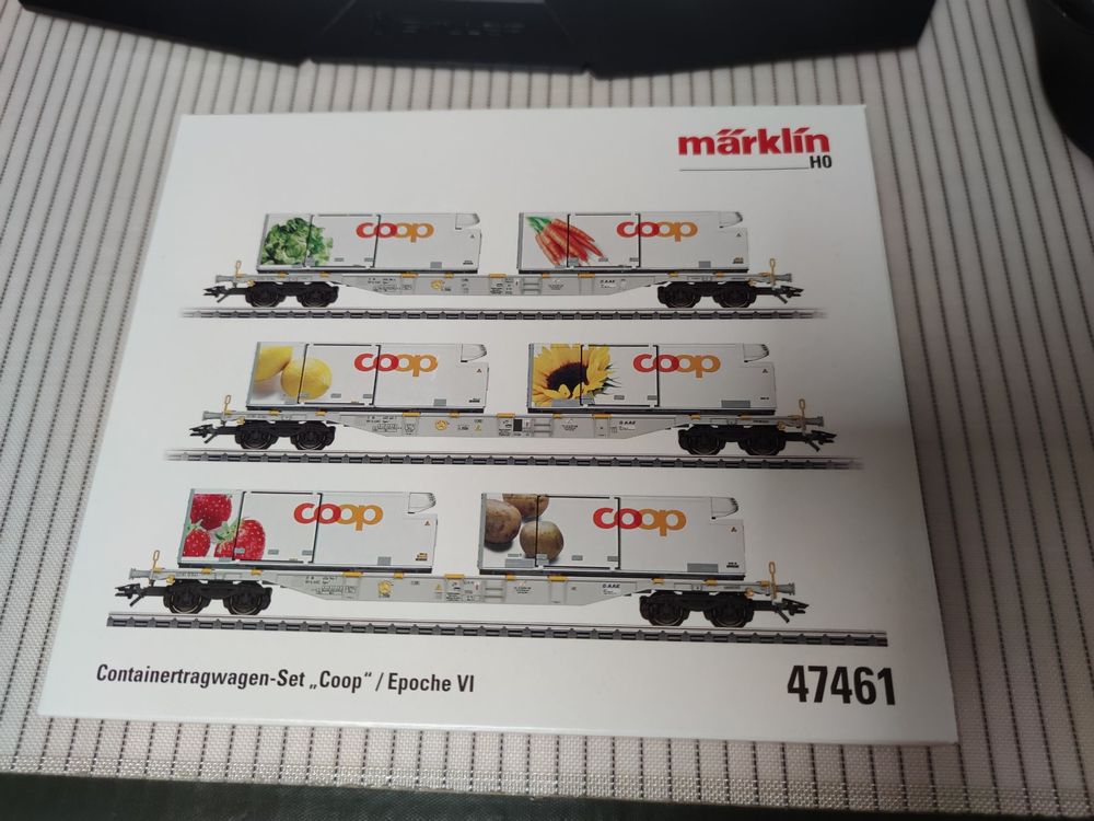 Märklin 47461 Containertragwagen-Set "Coop" (Neu (gemäss Beschreibung ...