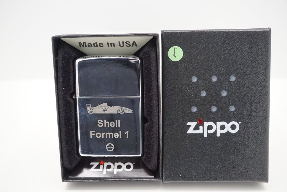 ZIPPO® SHELL - FORMEL 1 - CHROME - 1998 - GEZÜNDET (Gebraucht) in Mels ...
