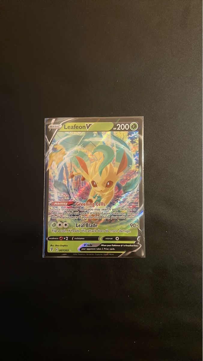 Carte Pokémon Leafeon V 007/203 - État parfait! (Neuf (Voir description ...