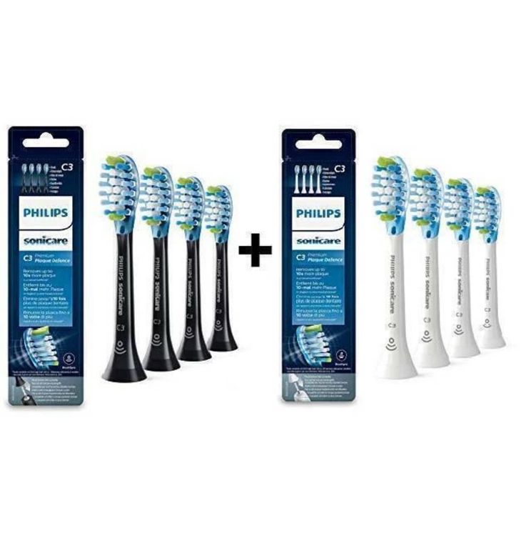 Philips Sonicare C3 Ersatzzahnbürsten Inhalt 8 Stk. 2-farbig (Neu und ...