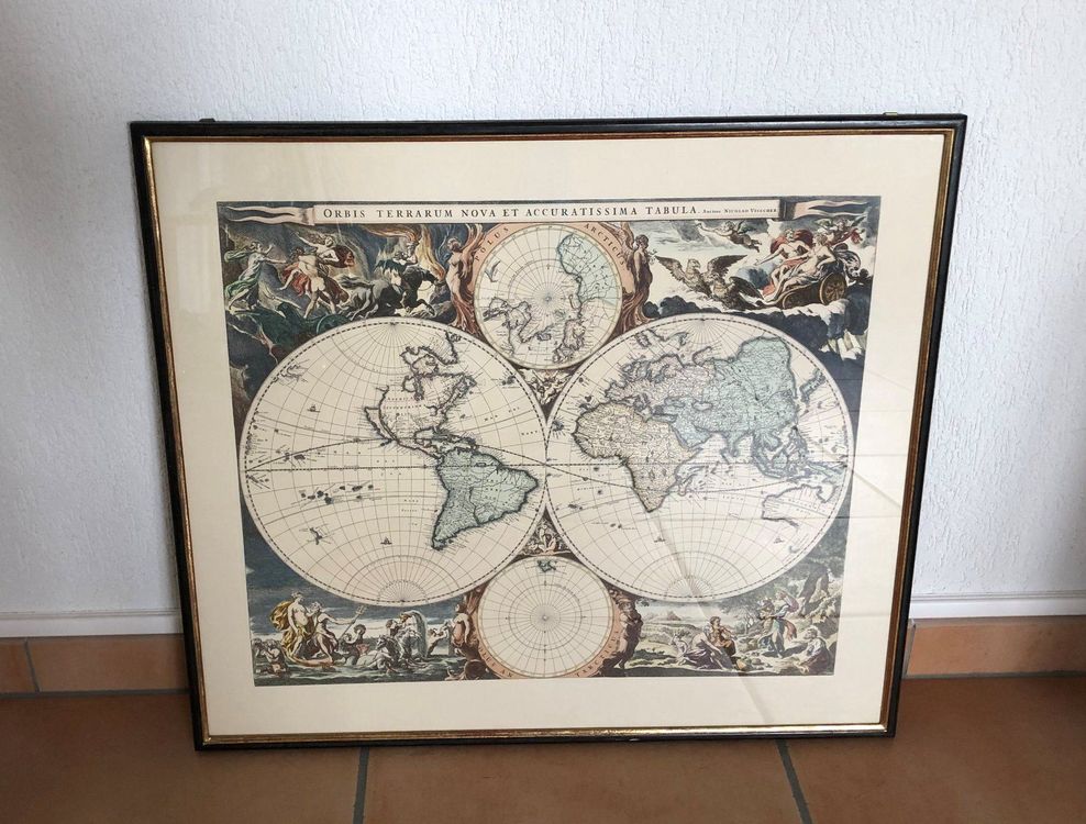 Ger. Bild einer Weltkarte (Gebraucht) in Rüti ZH für CHF 20 – mit Lieferung auf Ricardo kaufen