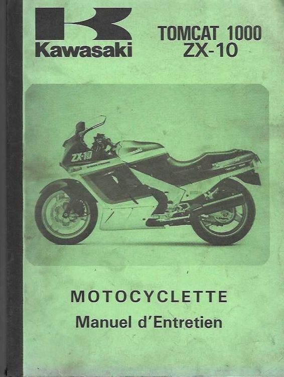 Manuel d'atelier Kawasaki TOMCAT 1000 ( ZX 1000-B1 de 1988) (Gebraucht ...