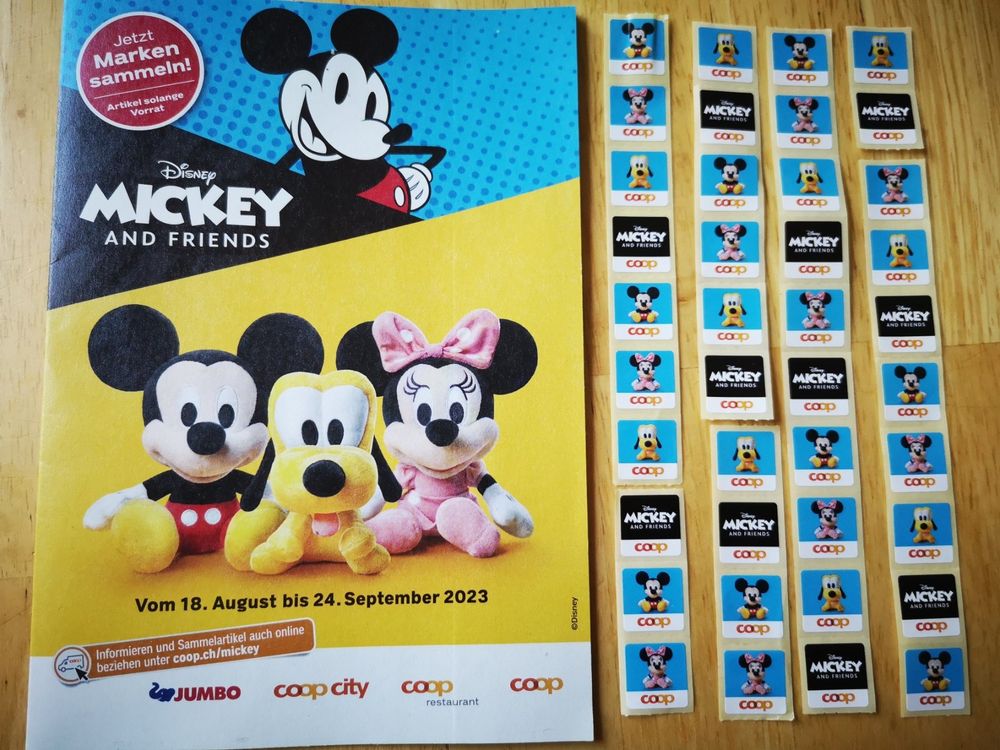 40 Sticker / Autocollants Coop Mickey & Friends (Neu (gemäss ...