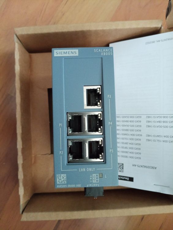 Siemens SCALANCE XB005 Ethernet Switch / 6GK5005-0BA00-1AB2 (Neu ...