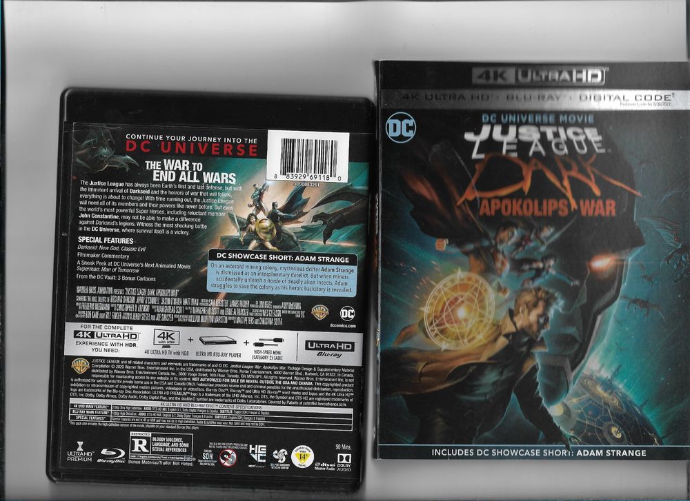 DC JUSTICE LEAGUE DARK APOKOLIPS WAR 4K/BLU-RAY DIGITAL CODE (Neu (gemäss Beschreibung)) in SEON ...