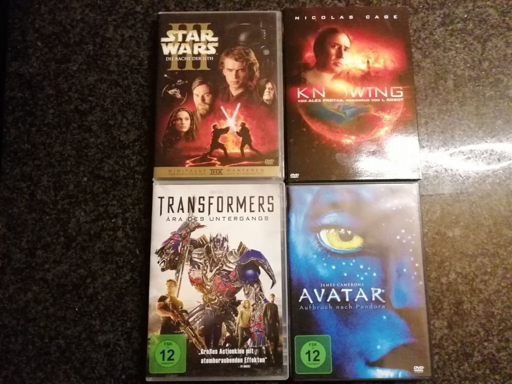 4 DVDs Star Wars Transformers Avatar Knowing (Gebraucht) in Utzigen für ...