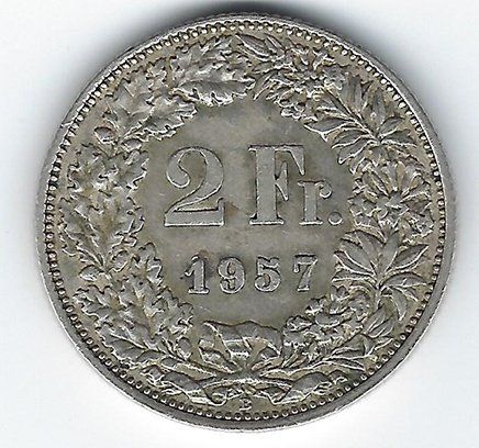 2 Franken 1957 | Kaufen auf Ricardo