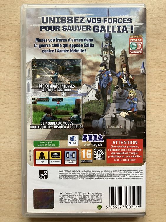 Valkyria Chronicles II (PSP) PAL-FR (Gebraucht) in Lausanne für CHF 19 ...