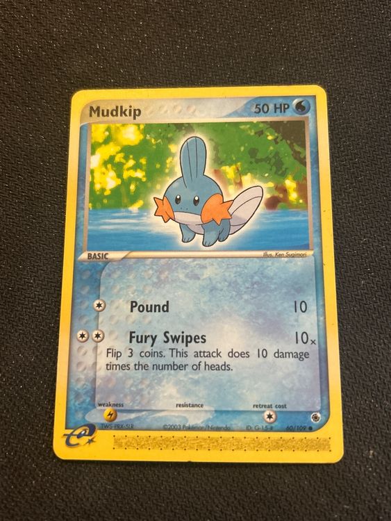 Pokemon card Old EX Ruby & Sapphire, Mudkip 2003 60/109 (Gebraucht) in ...