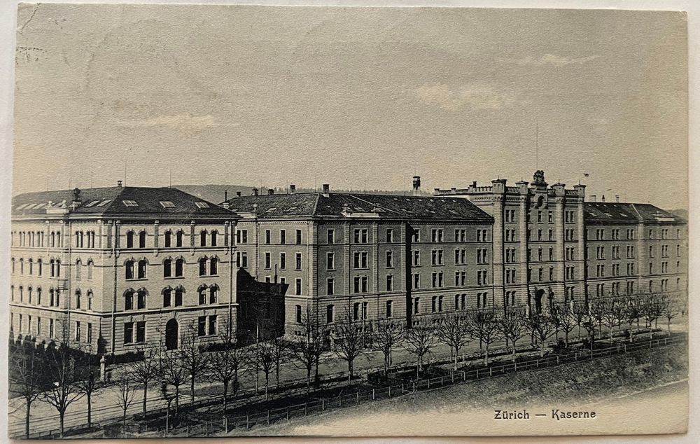 AK, Kaserne Zürich, gel. 5.08.1907, interessante Frankatur | Kaufen auf Ricardo