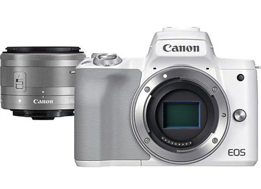 Canon EOS M50 Mark II + EF-M 15-45mm f/3.5-6.3 IS STM Weiss (Neu ...