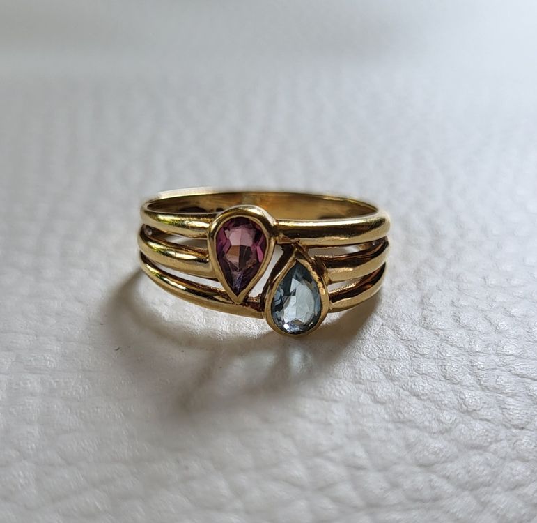 Gold 750 Ring Mit Steine | Kaufen auf Ricardo